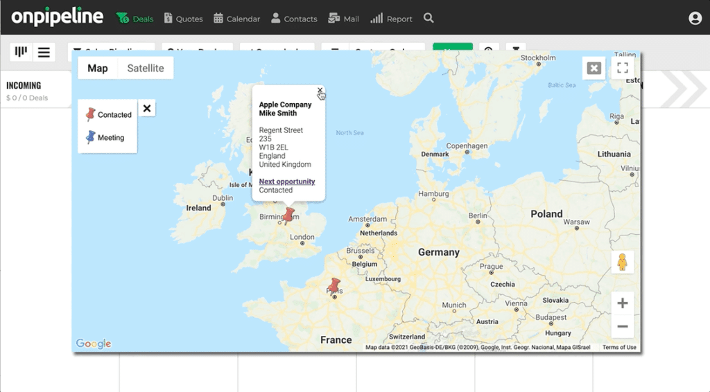 Microsoft SSO & Google Map on your Pipeline - Onpipeline